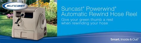 Suncast Pw100 Powerwind 100 Foot Capacity Automatic Rewind Garden Hose