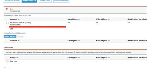 ruby on rails aws s3 bucket aws you can t grant public access