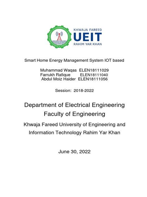 Smart Home Energy Management System Iot Based Pdf Power Inverter Rectifier