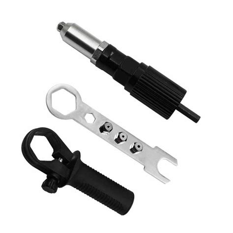 Electric Rivet Gun Adapter Kit Cordless Rivet Gun Tool Riveting Insert Electric Hand Drill Set