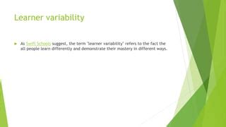 Learner Variability And UDL PPTX