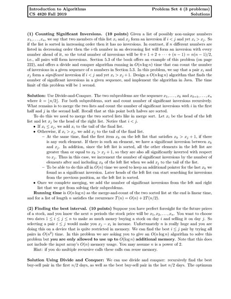 Ps4solutions Homework Assignment Solutions From Cs 4820 Taught By Professor Eva Tardis During