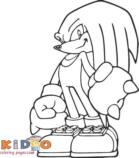 Sonic Coloring Pages Knuckles Printable Free Templates