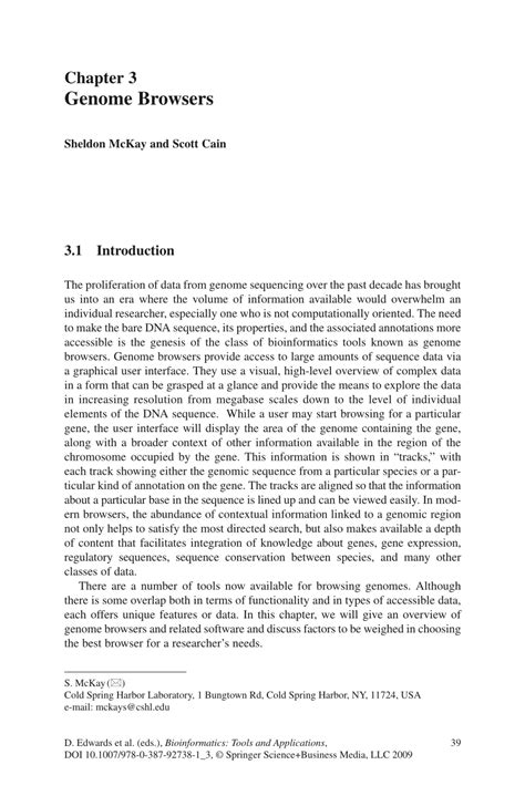 Pdf Genome Browsers