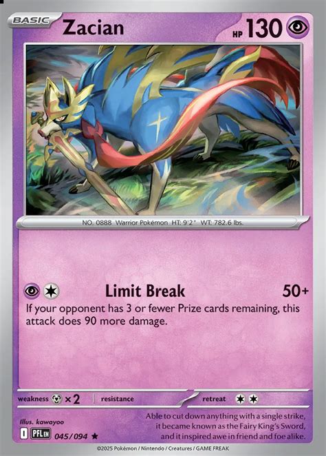 Zacian 045 094 Phantasmal Flames Pokemonkaart Nl