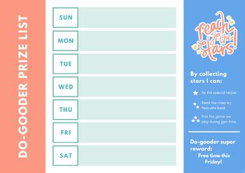 Reward Chart Poster By Maren Rodrigues TPT