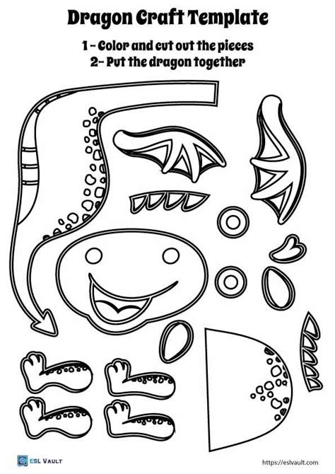 Simple Dragon Template Printable