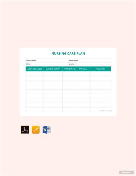 Editable Care Plan Templates In Pdf To Download