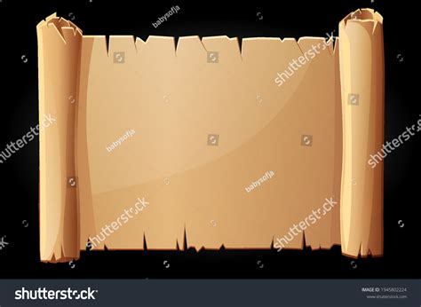 Old Paper Scroll Blank Papyrus Template Stock Vector Royalty Free