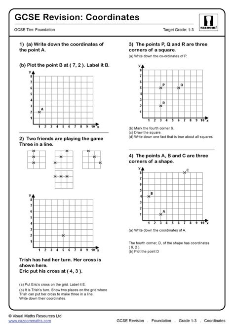 Coordinates Gcse Questions Gcse Revision Questions