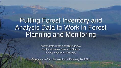 putting forest inventory and analysis data to work in forest planning