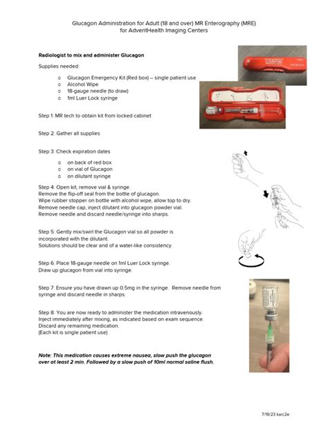 Ahic Glucagon Iv Admin Instructions For Mre Pdf