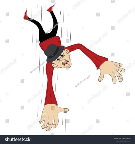 Human Character Falling Down Hand Drawn Stock Vector Royalty Free 2086303249 Shutterstock