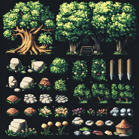 Pixel Art Assets Pack Texture Sprite By Phxxxxx