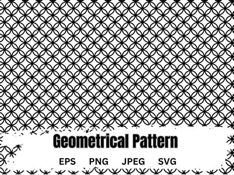 Seamless Overlapping Circle Pattern SVG Files Monochrome Pattern Cut Files Geometrical Pattern