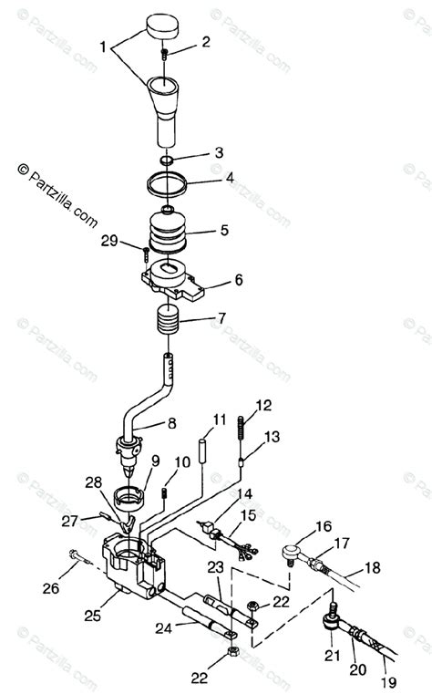 Polaris Atv 1997 Oem Parts Diagram For Gear Selector Xplorer 400l