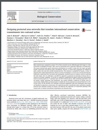 Designing Protected Area Networks That Translate International