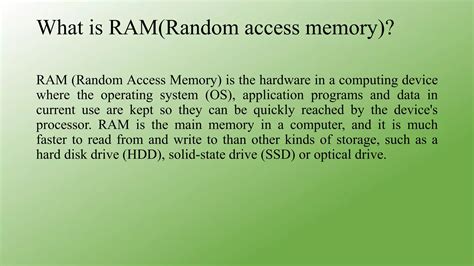 Random Access Memory Ppt