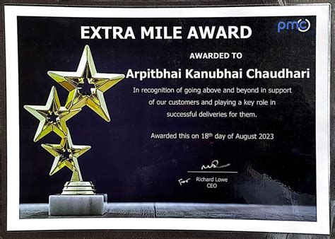 Arpit Chaudhari On Linkedin Extramileaward Teamwork Gratitude