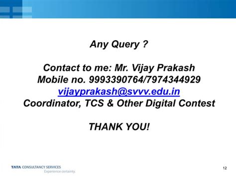 TCS Next Step Contest Registration Ppt