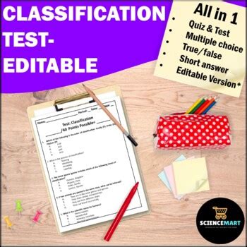 Classification Of Life Test Biology Life Science Unit By Sciencemart