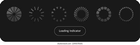 Loading Indicators Set Download Progress Round Stock Vector Royalty Free 2390578181 Shutterstock