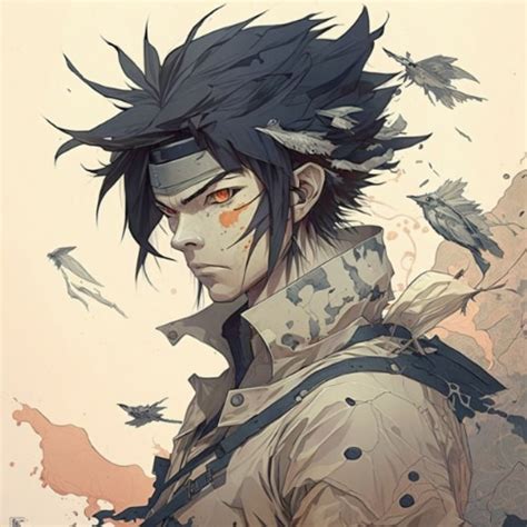 Sasuke Uchiha In The Art Style Of Greg Tocchini