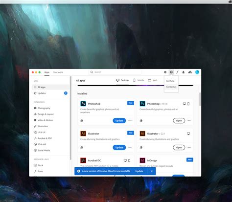 The New Adobe Cc Desktop App List View Adobe Product Community 10744985