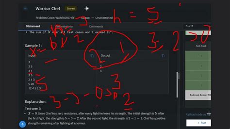 Warrior Chef Warriorchef Codechef Starters 101 Full Solution