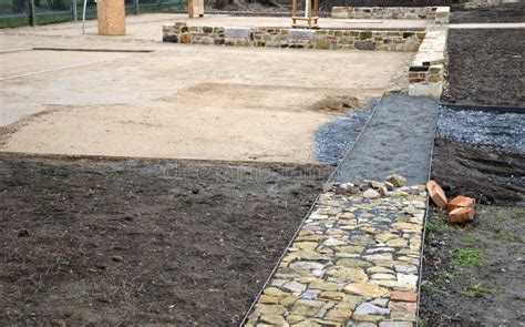 It Is Recommended To Demarcate The Playground Behind The Area Stock Image Image Of Brown