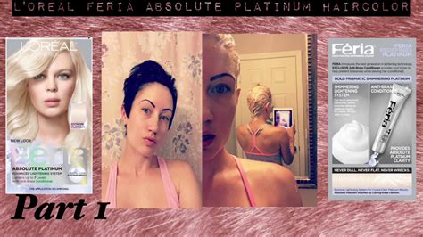 Loréal Féria Absolute Platinum Lightening System On Dark Brown Hair Part 1 Youtube