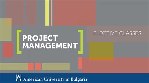 Elective Class Project Management Aubg