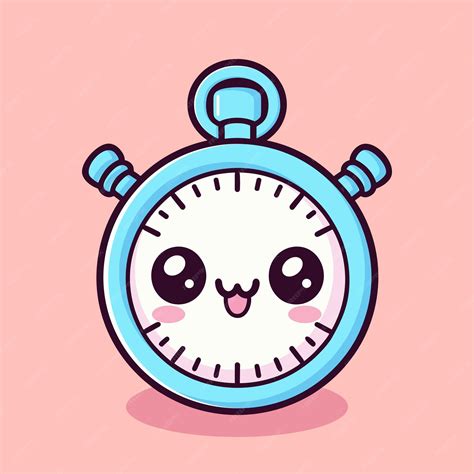 Premium Vector Cute Stopwatch Timer Icon Illustration