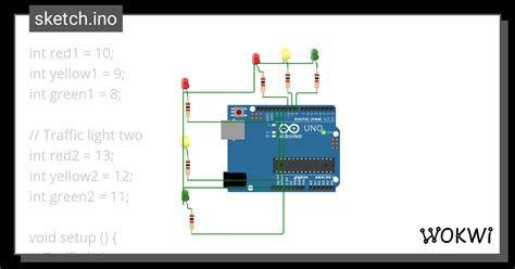 Traffic Light Wokwi ESP32 STM32 Arduino Simulator