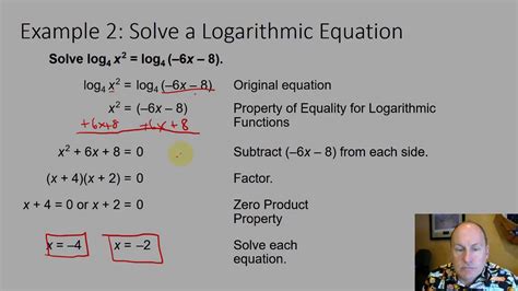 Logarithmic Equations Examples