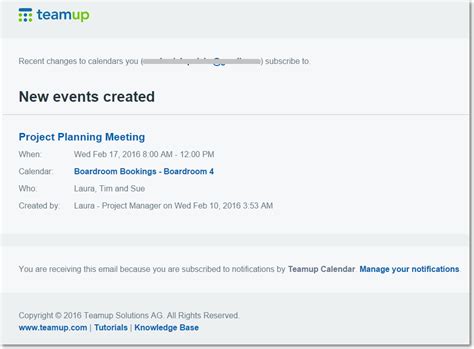 How To Use Teamup Notifications