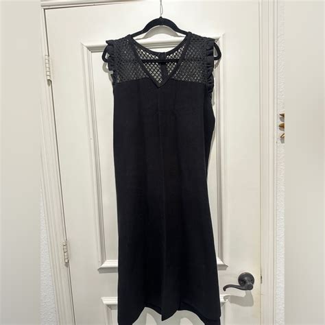 Rachel Rachel Roy Dresses Rachel Rachel Roy Black Sheath Midi Dress
