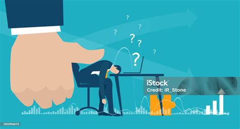 압력과 스트레스로 늦은 시간을 일하는 사업가 금융 및 경제적 위기 데드 라인 문제와 피로 모던 플랫 디자인 비즈니스 컨셉