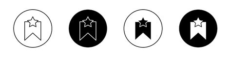 책갈피 아이콘 집합입니다 책 읽기 리본 태그 와 별 벡터 Symbol 새로운 즐겨찾기 버튼 기호입니다 0명에 대한 스톡 벡터 아트 및 기타 이미지 Istock