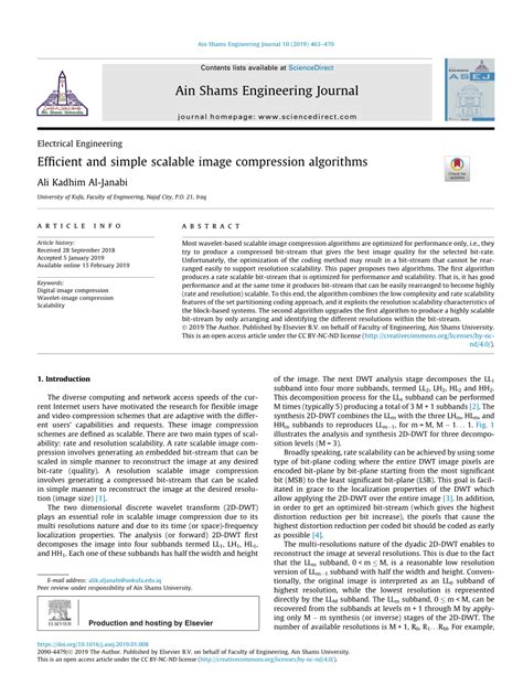 Pdf Efficient And Simple Scalable Image Compression Algorithms
