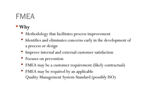 Fmea1 Pfmea Analysis Overview Introduction Ppt