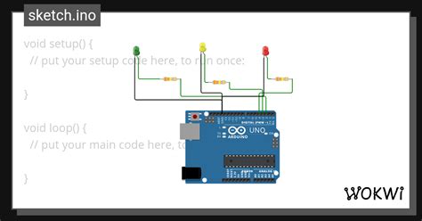 Lampu Lalu Lintas Wokwi Esp32 Stm32 Arduino Simulator