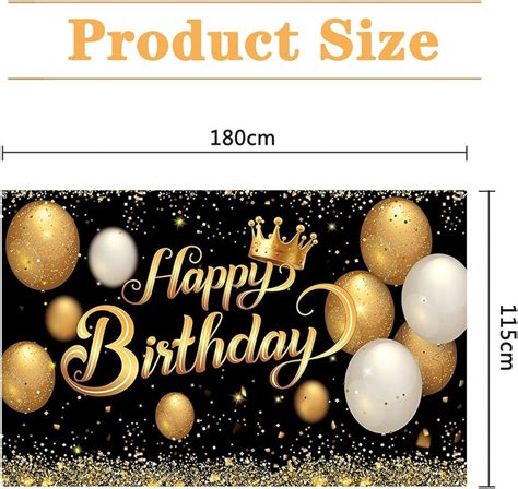 Happy Birthday Banner Gold