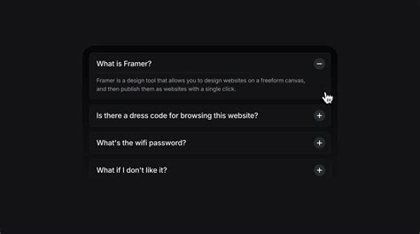 Faq Accordion Component In Framer — Framer Resource