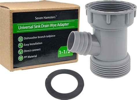 Kitchen Sink Drain Pipe Adapter Wye Y Shaped Strainer