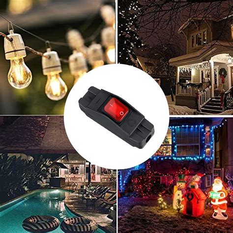 Thinkstar Inline Cord Switch 4pcs 16a 110v Heavy Duty Waterproof Inline Switch Inline Power