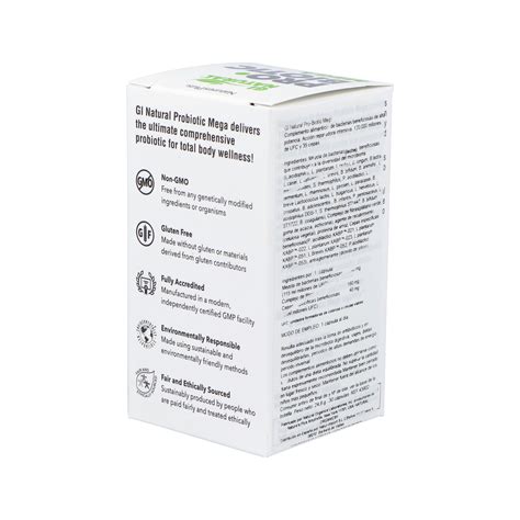 Comprar Gi Natural Probiotic Mega 30cap Da Natures Plus Dietética