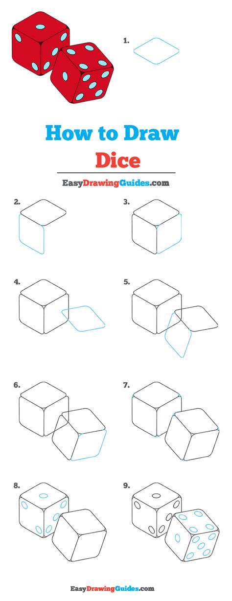 How To Draw Dice Really Easy Drawing Tutorial