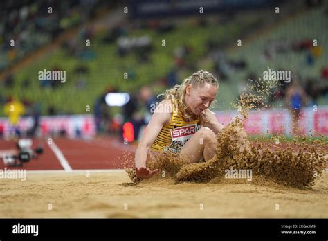 Neele Eckhardt Participating In The Long Jump Of The European Athletics