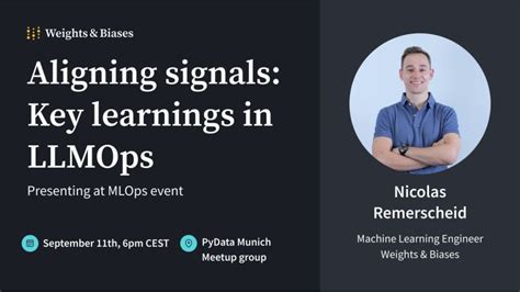 How Do You Stay Ahead In Genai Join Weights And Biases Nicolas Remerscheid At Pydata Munichs